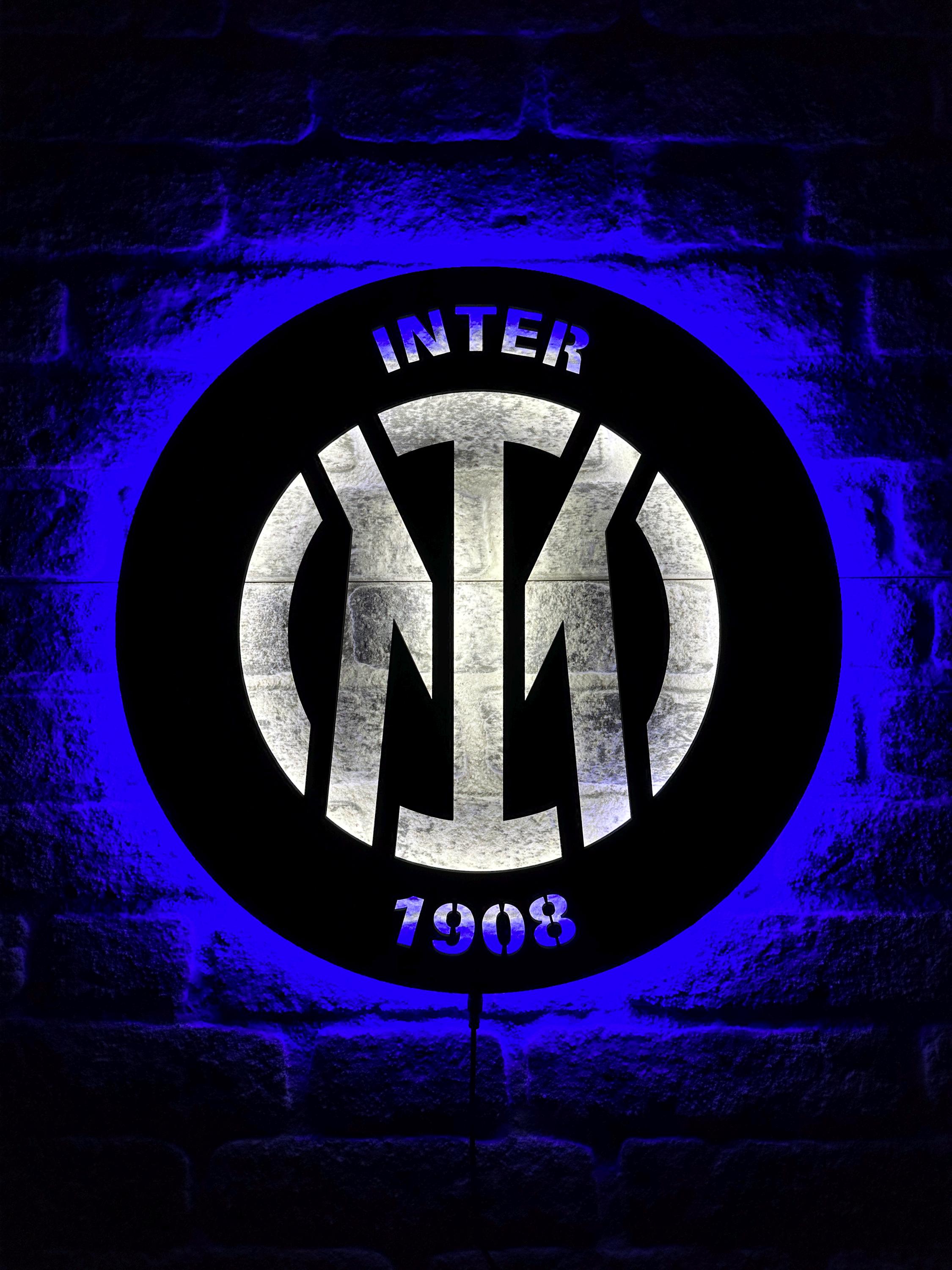 Inter Milan Led Sign, Inter Milan Wall Art, Inter Milan Wall Sign ...