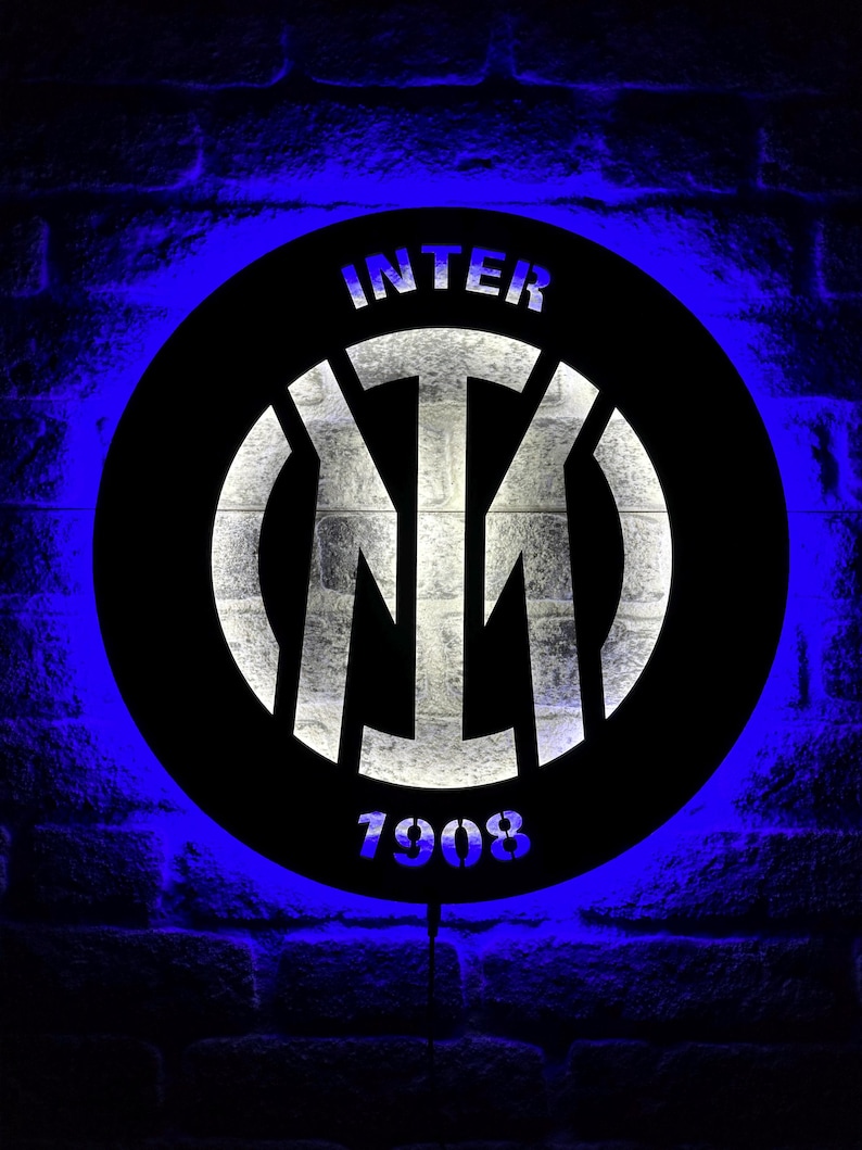 Inter Milan Led Sign, Inter Milan Wall Art, Inter Milan Wall Sign ...