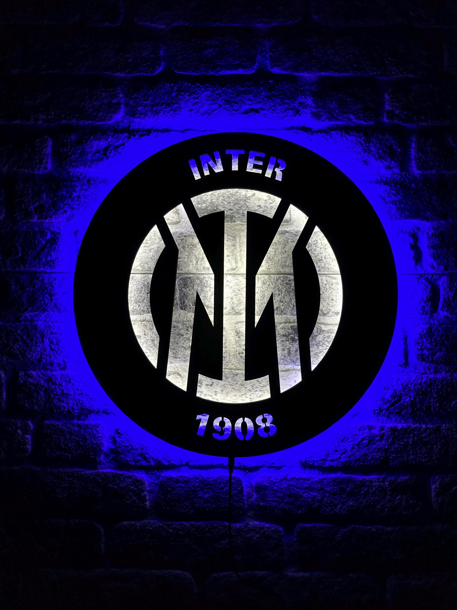 Inter Milan Led Sign, Inter Milan Wall Art, Inter Milan Wall Sign ...