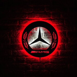 Mercedes Led Sign, Mercedes Wall Art, Mercedes Wall Sign, Mercedes Wall ...