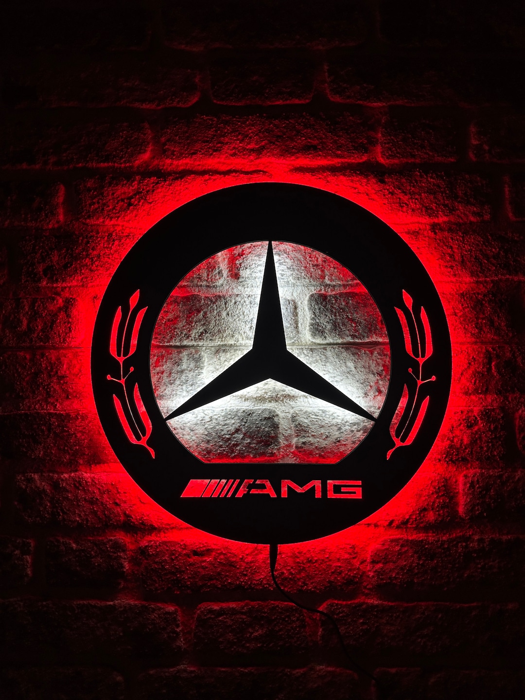 Mercedes Led Sign, Mercedes Wall Art, Mercedes Wall Sign, Mercedes Wall ...