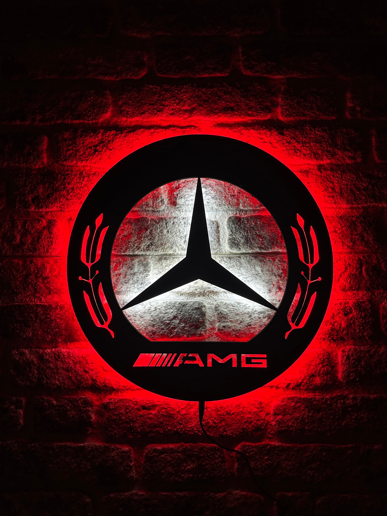 Mercedes Led Sign, Mercedes Wall Art, Mercedes Wall Sign, Mercedes Wall ...