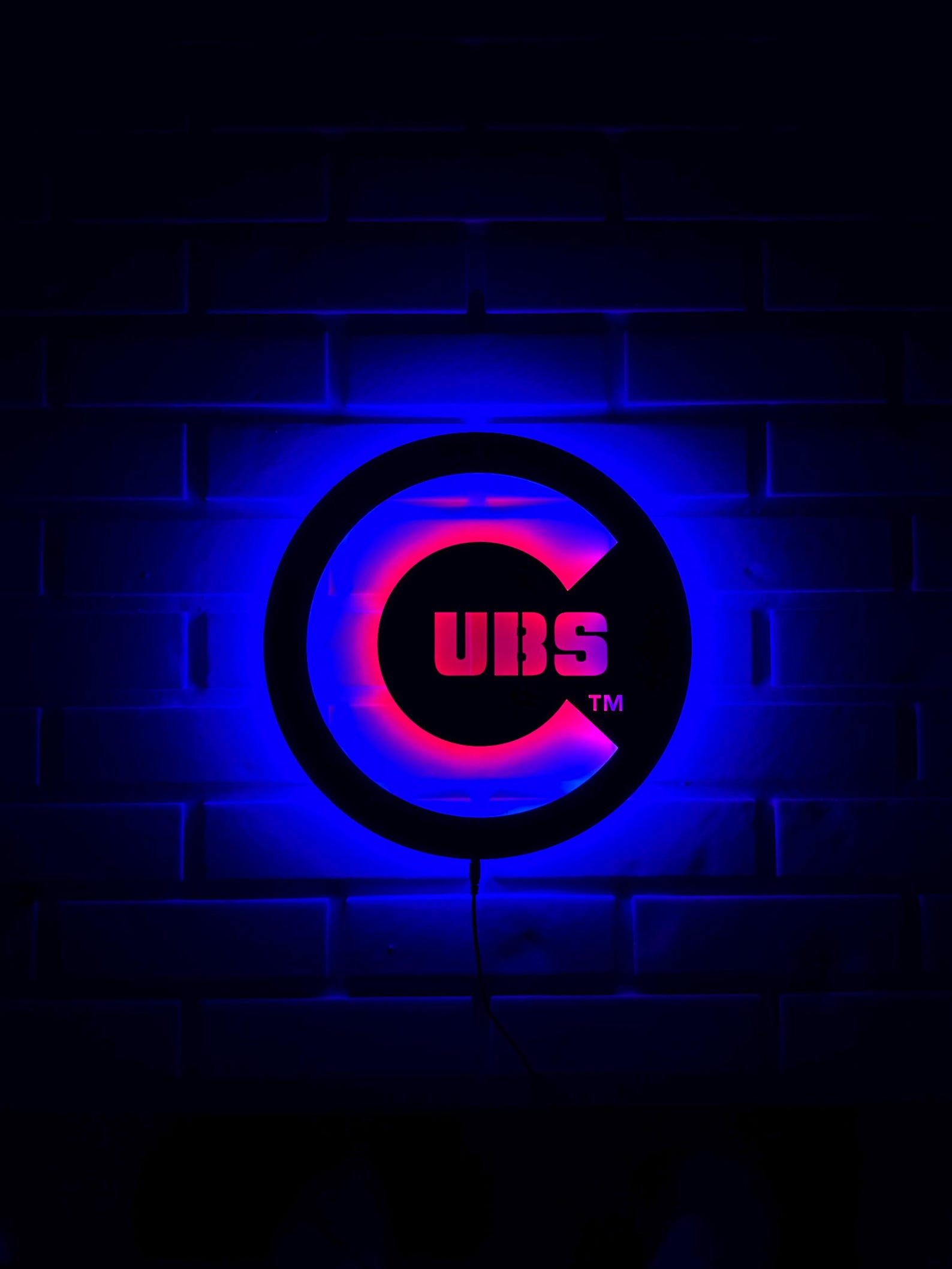 Chicago Cubs Led Sign, Chicago Cubs Wall Art, Chicago Cubs Wall Sign ...