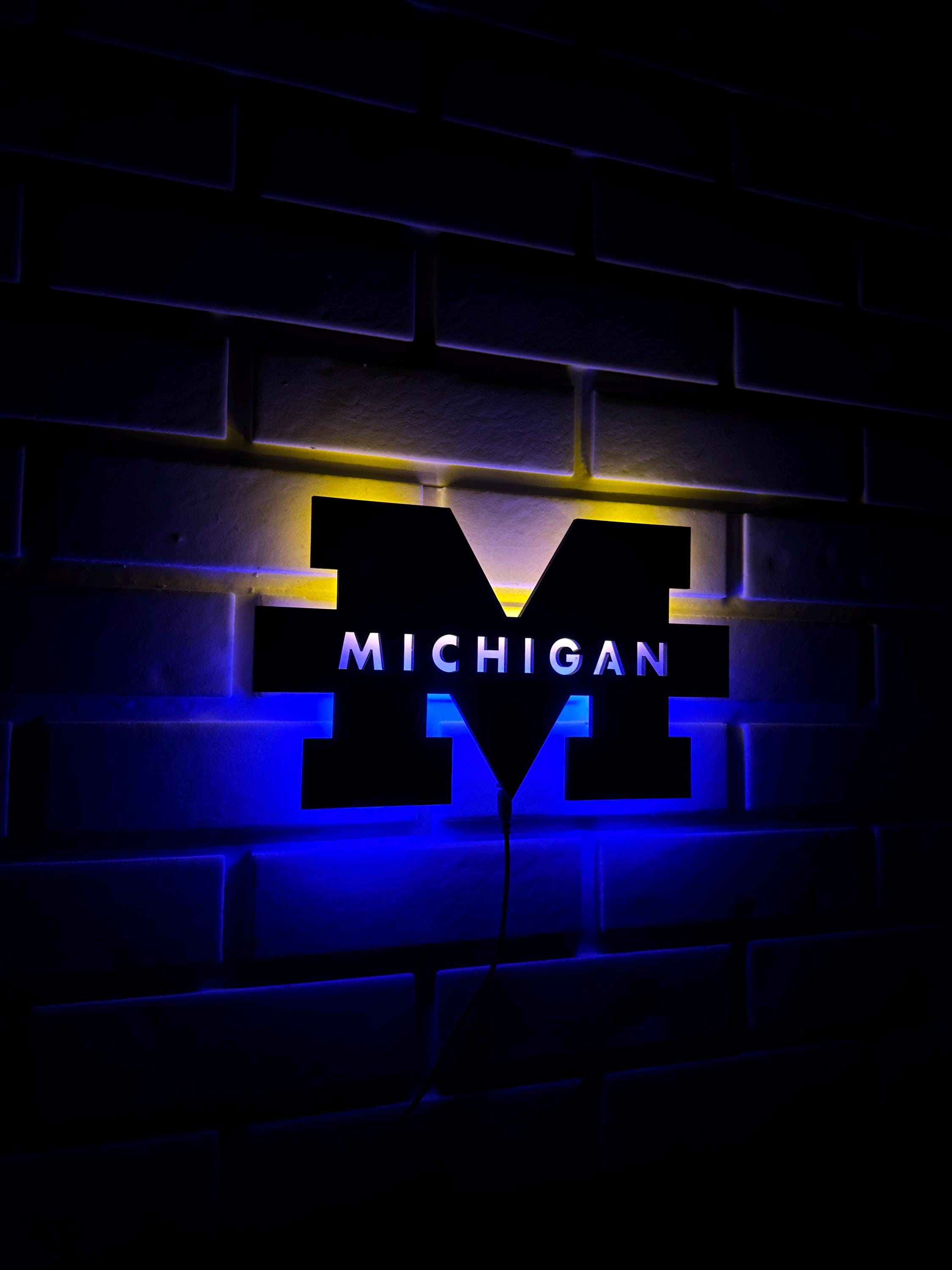 Michigan Led Sign, Michigan Wall Art, Michigan Wall Sign, Michigan Wall ...