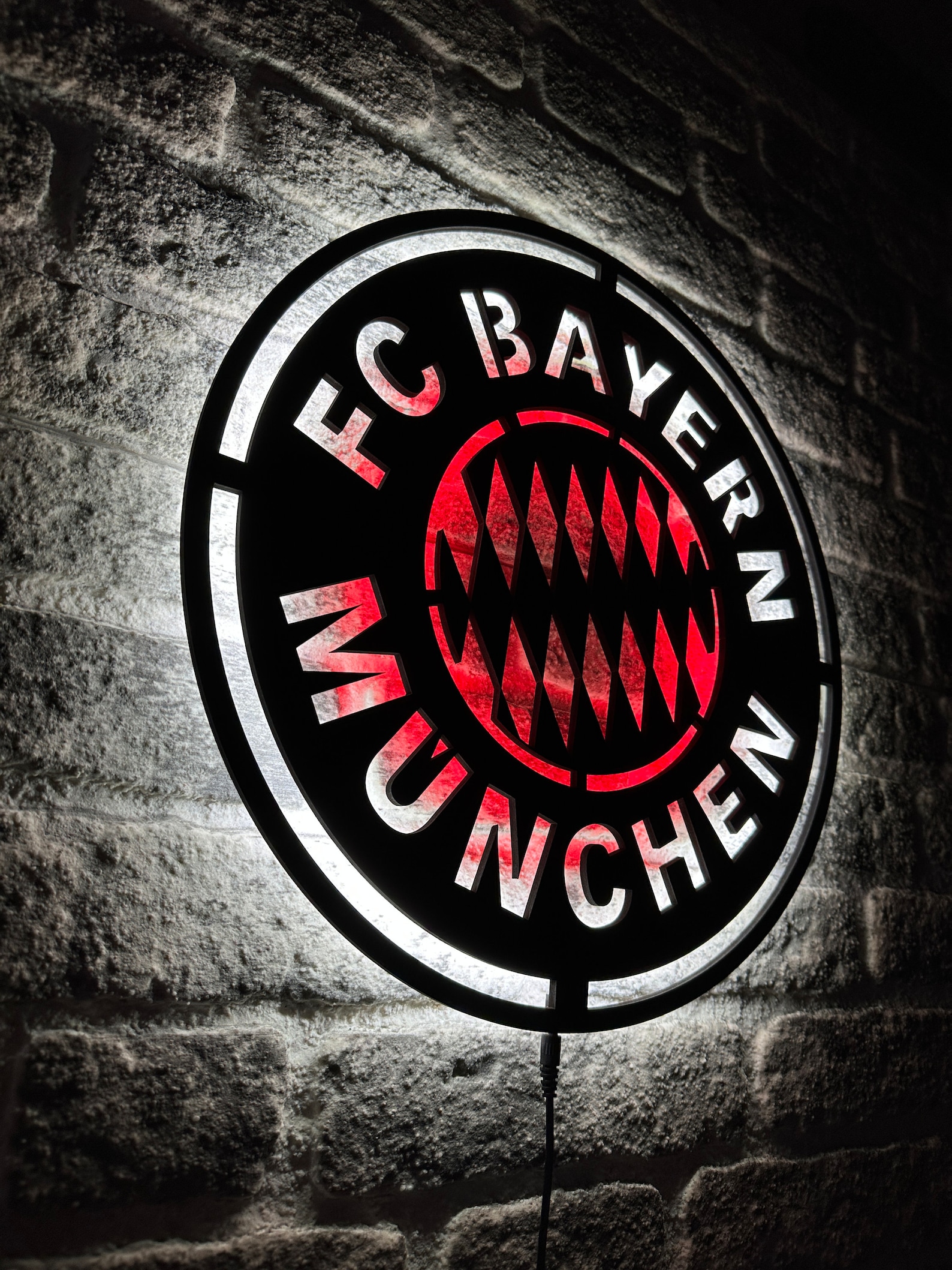 FC Bayern Munich Led Sign, Bayern Munich Wall Art, Bayern Wall Sign ...