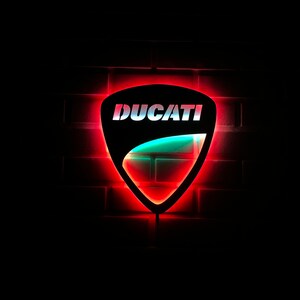 Ducati Led Sign, Ducati Wall Art, Ducati Wall Sign, Ducati Wall Decor, Ducati Neon Sign, Ducati ...