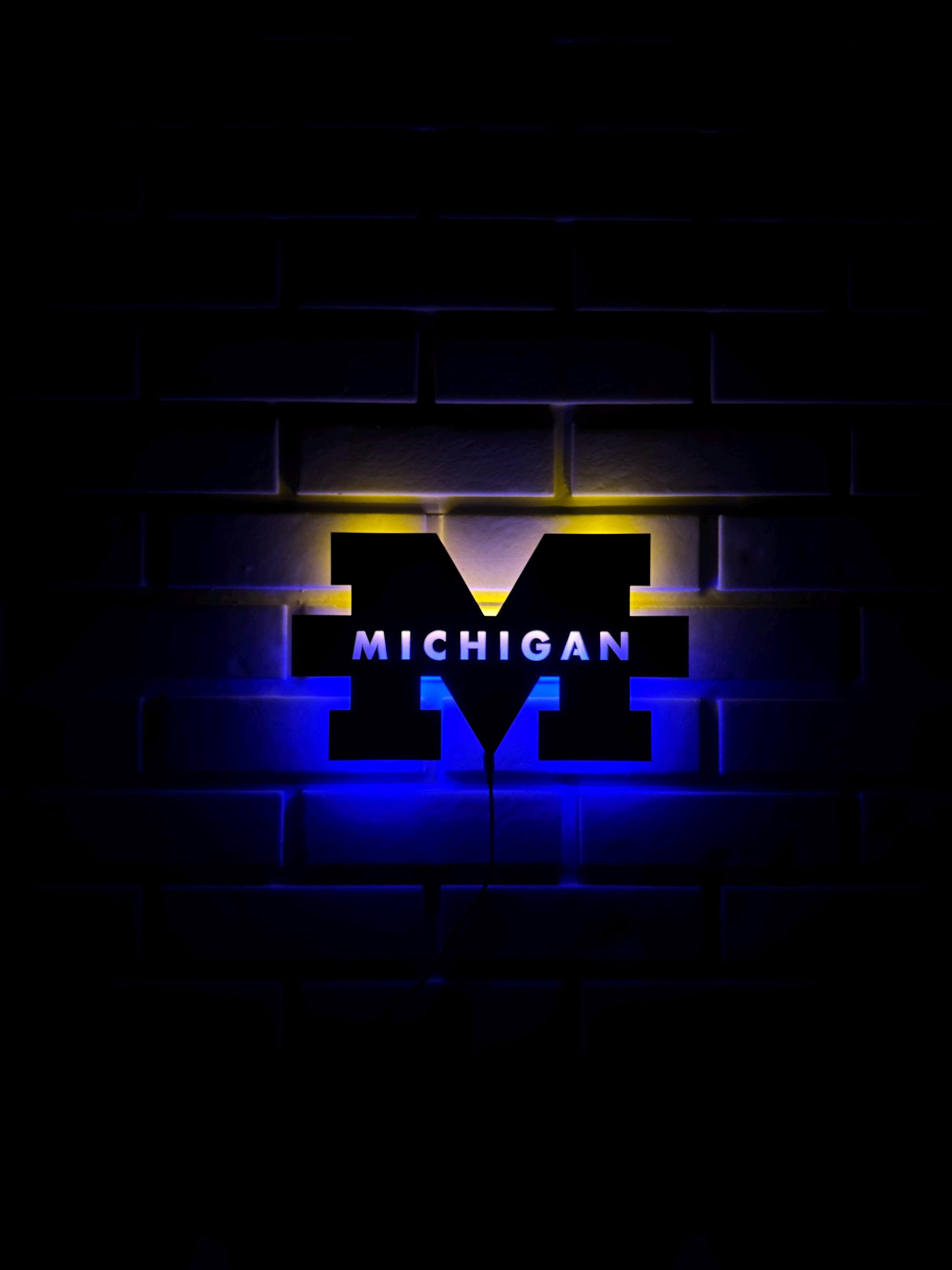 Michigan Led Sign, Michigan Wall Art, Michigan Wall Sign, Michigan Wall ...