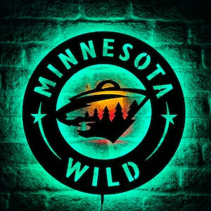 Minnesota Wild Led Sign, Minnesota Wild Wall Art, Minnesota Wild Wall ...