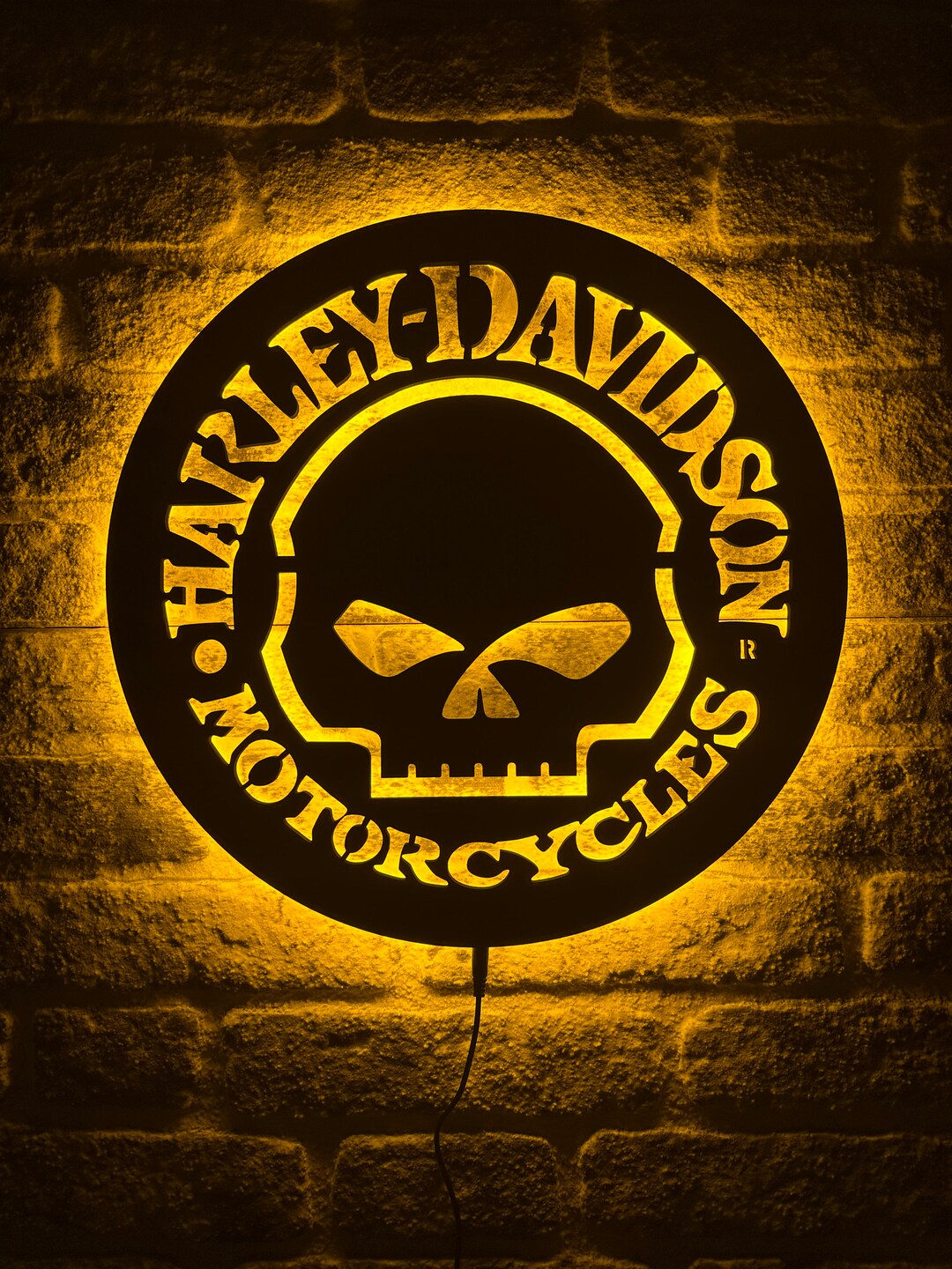 Harley Davidson Motorcycles Led Sign, Harley Davidson Wall Art, Harley ...