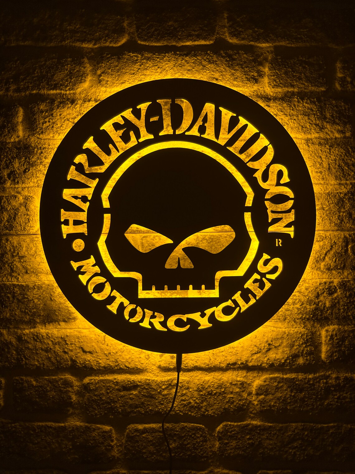 Harley Davidson Motorcycles Led Sign, Harley Davidson Wall Art, Harley ...