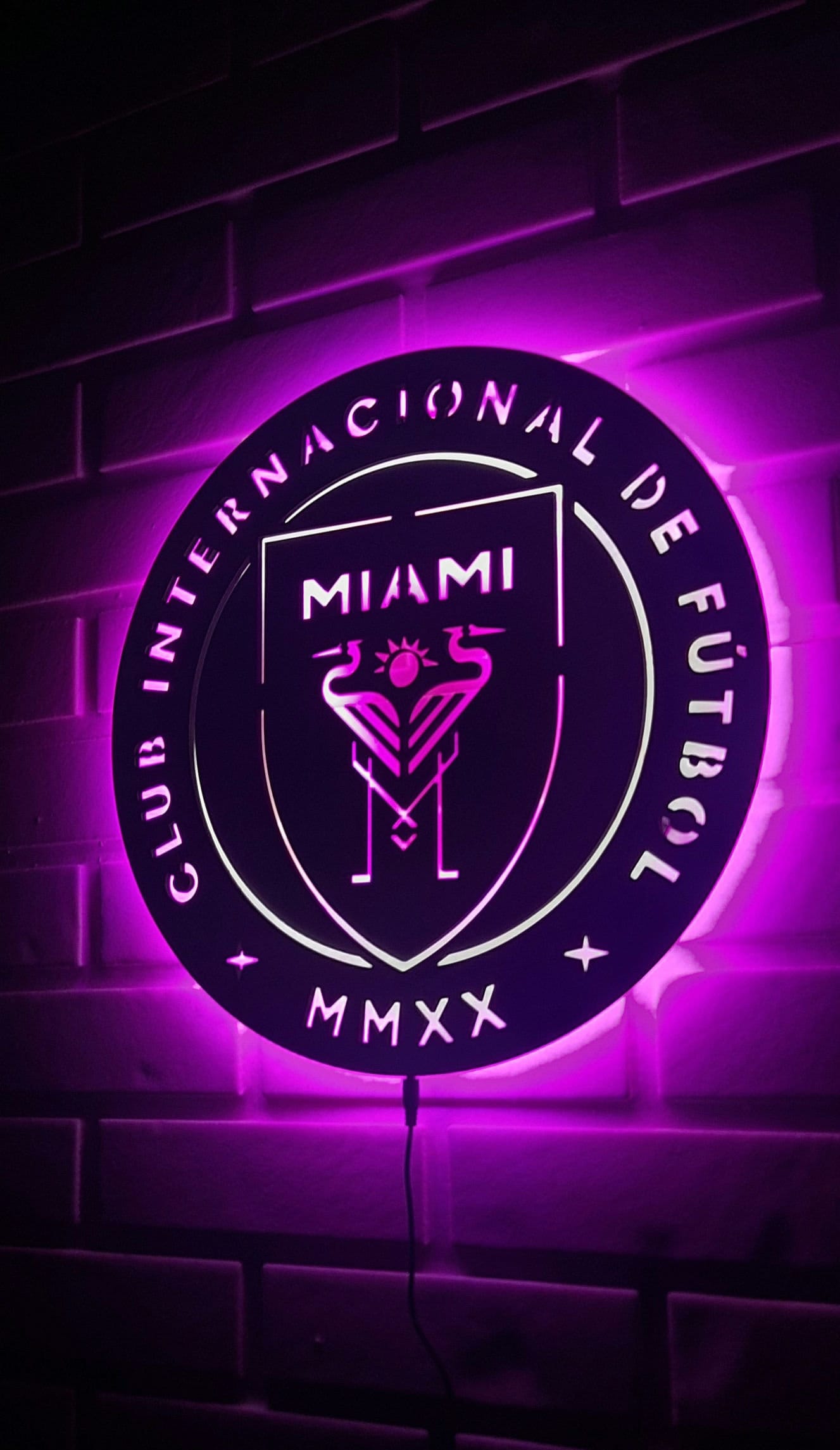 Inter Miami Led Sign, Inter Miami Wall Art, Inter Miami Wall Sign ...