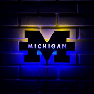 Michigan Led Sign, Michigan Wall Art, Michigan Wall Sign, Michigan Wall ...
