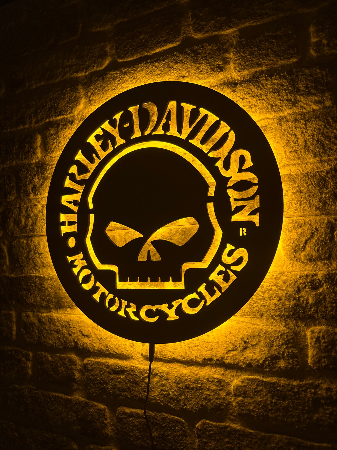 Harley Davidson Motorcycles Led Sign, Harley Davidson Wall Art, Harley ...