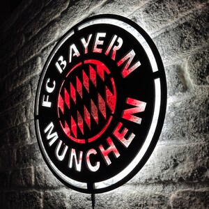 FC Bayern Munich Led Sign, Bayern Munich Wall Art, Bayern Wall Sign ...