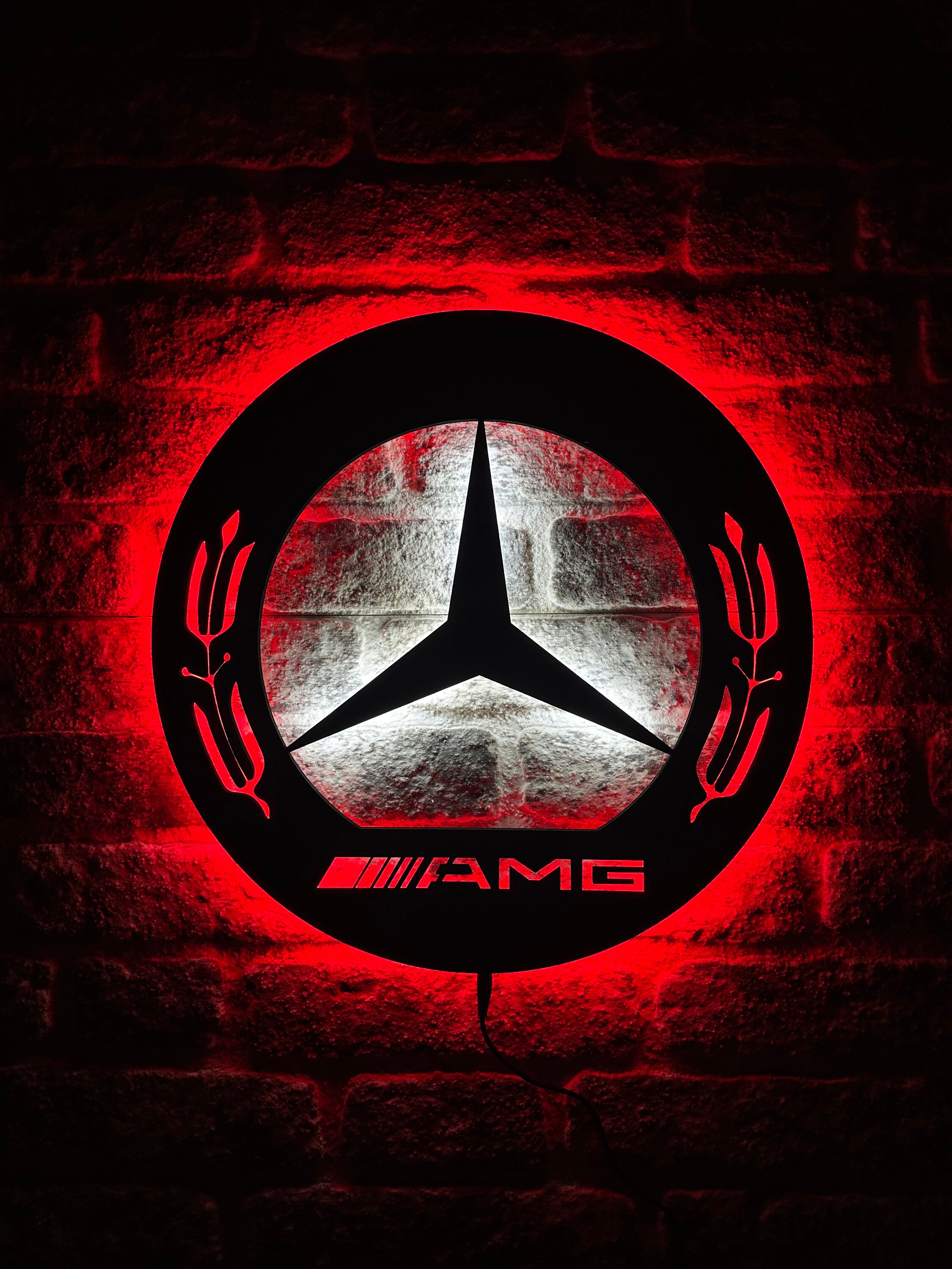 Mercedes Led Sign, Mercedes Wall Art, Mercedes Wall Sign, Mercedes Wall ...