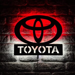 Toyota Led Sign, Toyota Wall Art, Toyota Wall Sign, Toyota Wall Decor ...