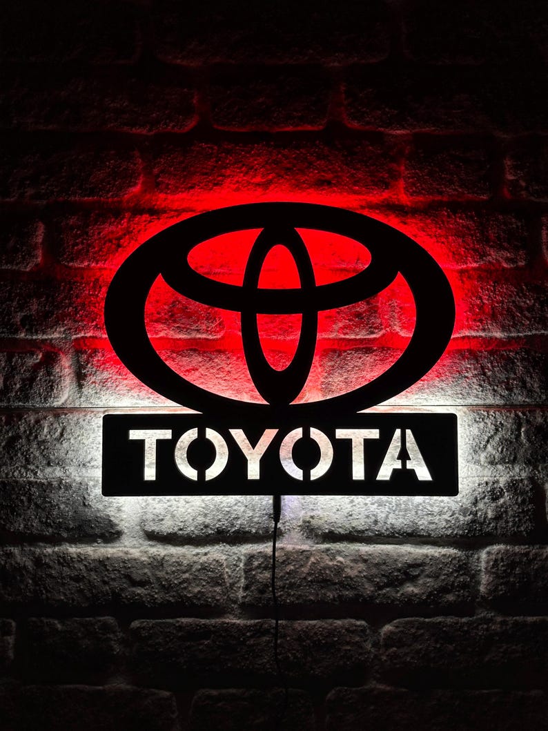 Toyota Led Sign, Toyota Wall Art, Toyota Wall Sign, Toyota Wall Decor ...