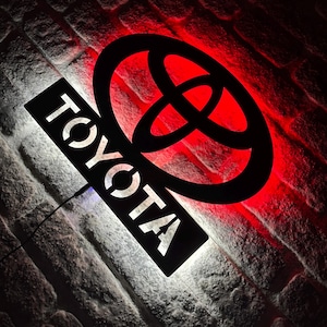 Toyota Led Sign, Toyota Wall Art, Toyota Wall Sign, Toyota Wall Decor ...