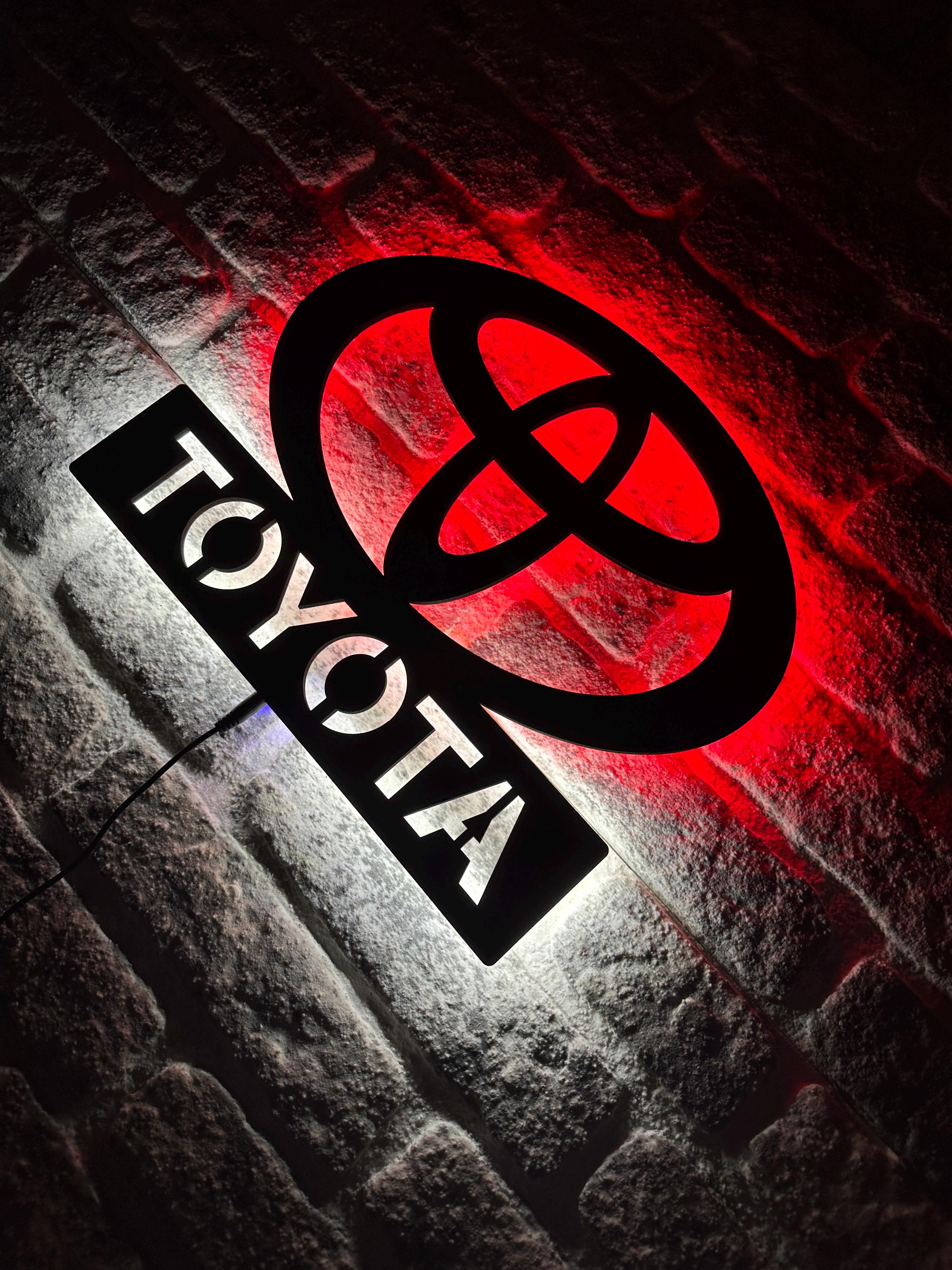 Toyota Led Sign, Toyota Wall Art, Toyota Wall Sign, Toyota Wall Decor ...