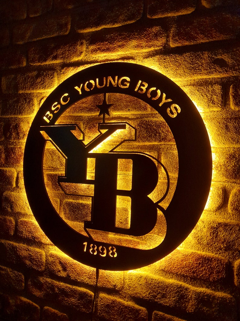BSC Young Boys Led Sign, Young Boys Wall Art, Young Boys Wall Sign ...