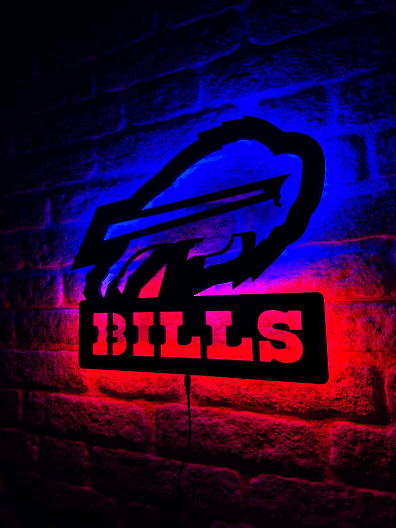 Buffalo Bills Led Sign, Buffalo Bills Wall Art, Buffalo Bills Wall Sign ...