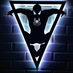 Spiderman Led Sign, Spiderman Wall Art, Spiderman Wall Sign, Spiderman ...