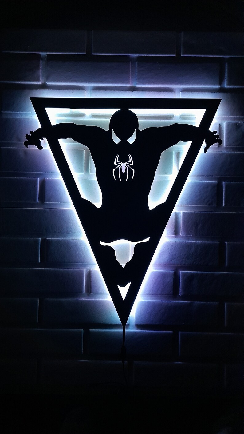 Spiderman Led Sign, Spiderman Wall Art, Spiderman Wall Sign, Spiderman ...