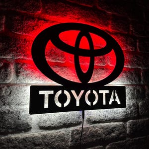 Toyota Led Sign, Toyota Wall Art, Toyota Wall Sign, Toyota Wall Decor ...