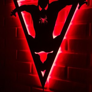 Spiderman Led Sign, Spiderman Wall Art, Spiderman Wall Sign, Spiderman ...