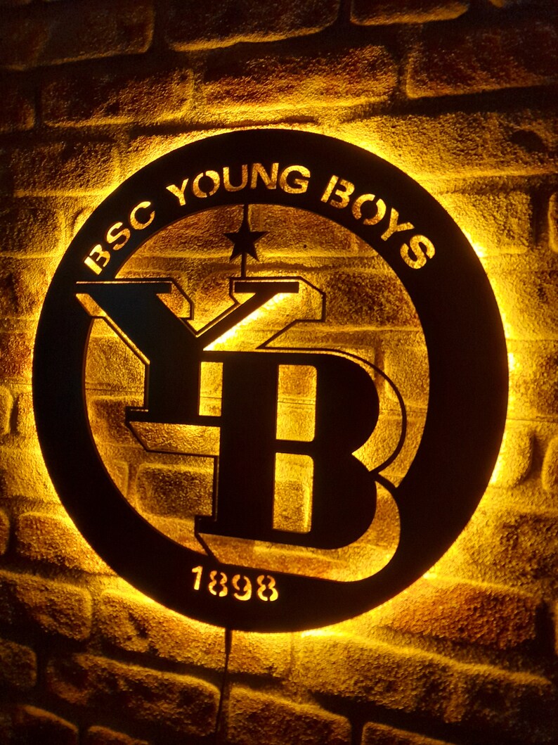 BSC Young Boys Led Sign, Young Boys Wall Art, Young Boys Wall Sign ...