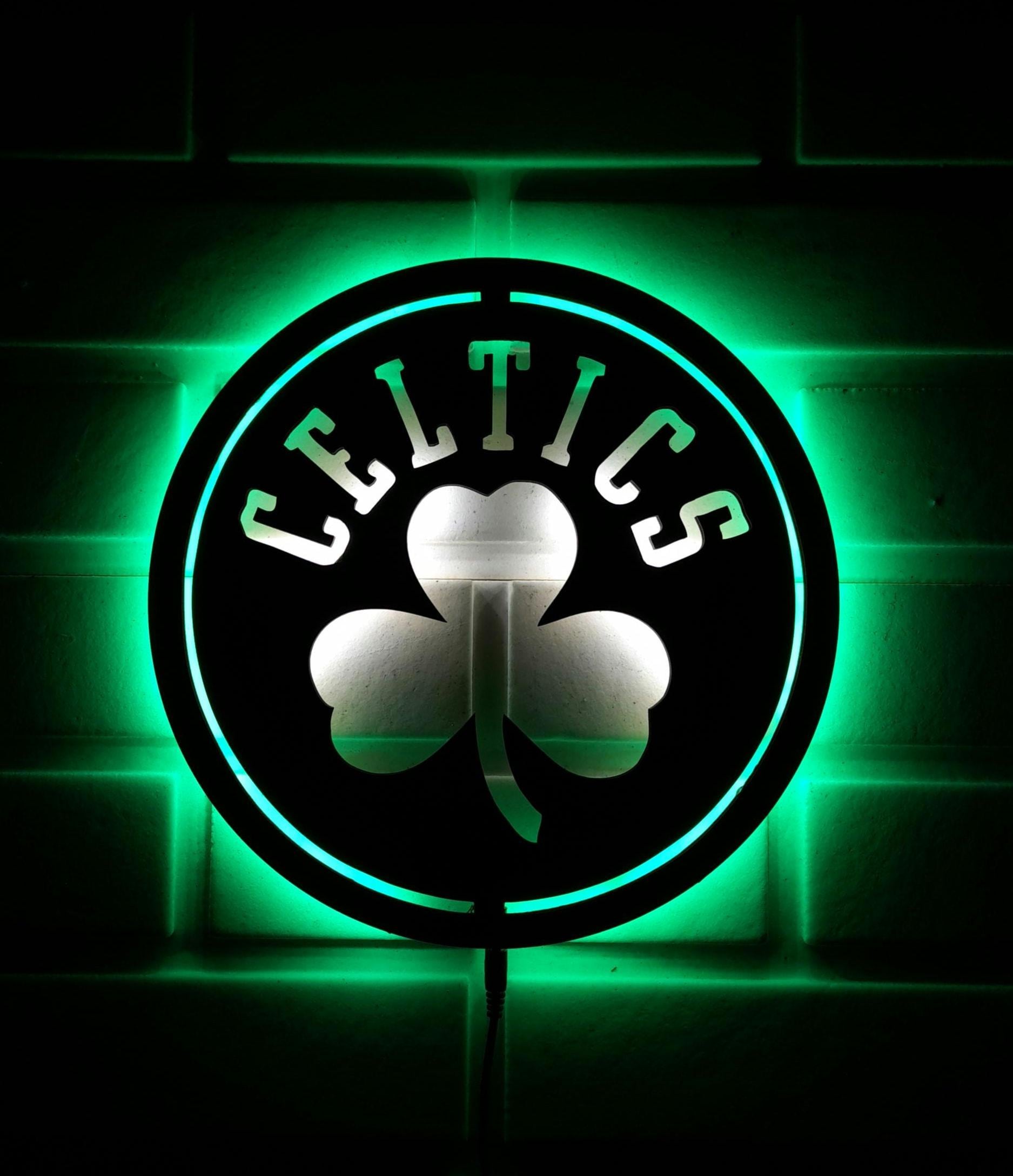 Boston Celtics Led Sign, Celtics Wall Art, Boston Celtics Wall Sign ...