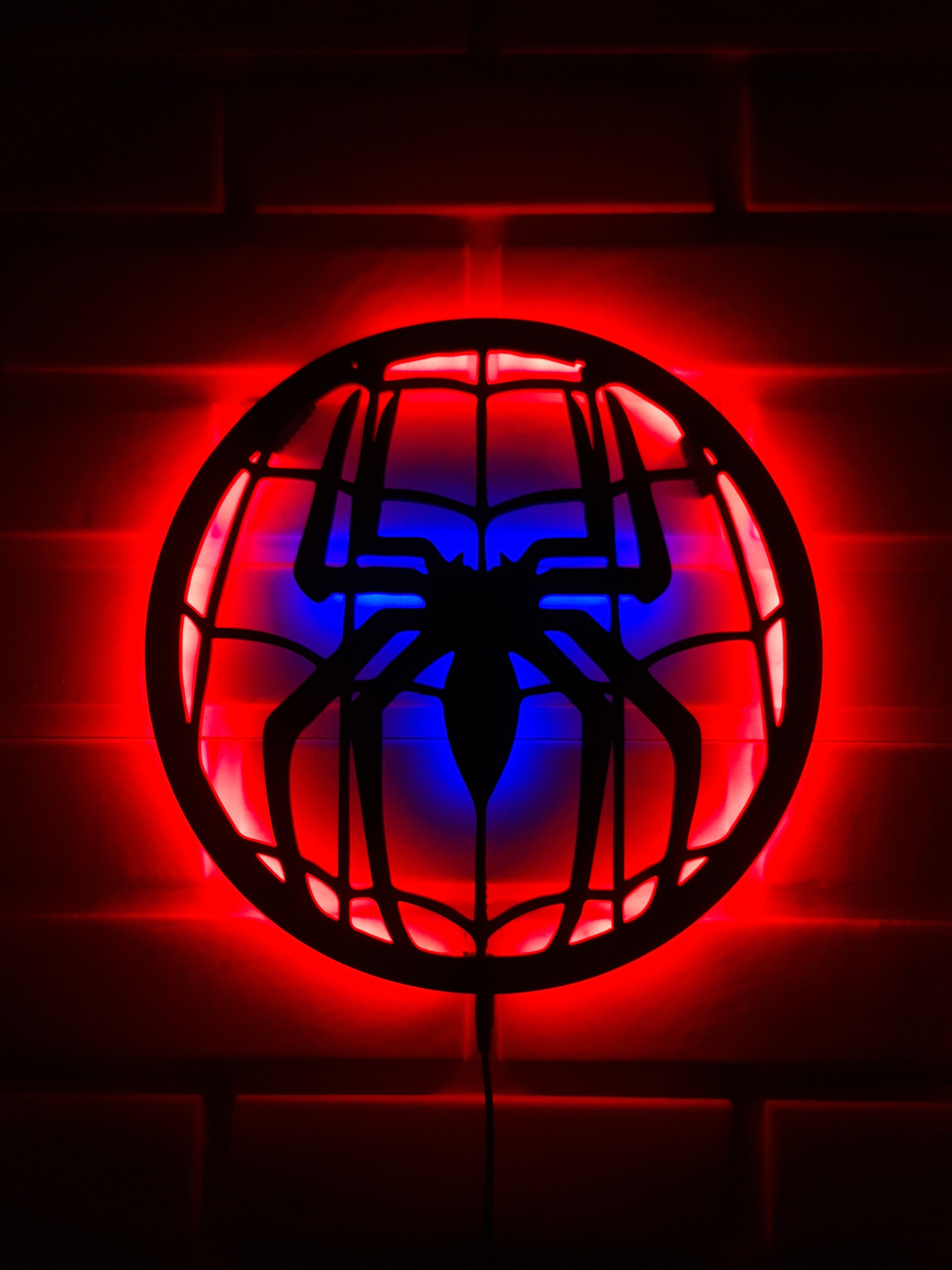Spiderman Led Sign, Spiderman Wall Art, Spiderman Wall Sign, Spiderman ...