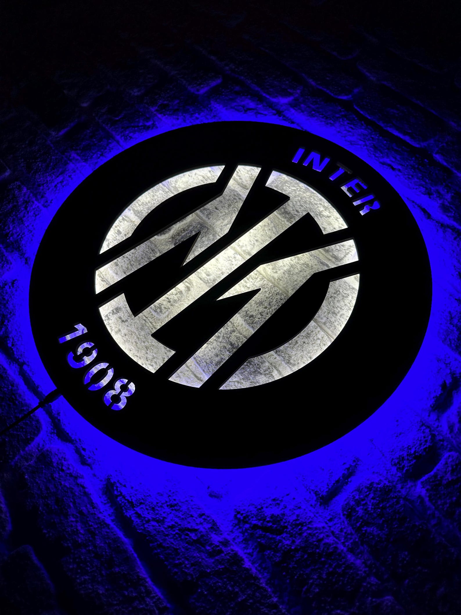 Inter Milan Led Sign, Inter Milan Wall Art, Inter Milan Wall Sign ...