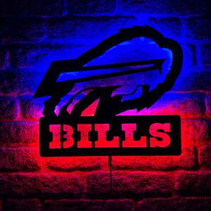 Buffalo Bills Led Sign, Buffalo Bills Wall Art, Buffalo Bills Wall Sign ...