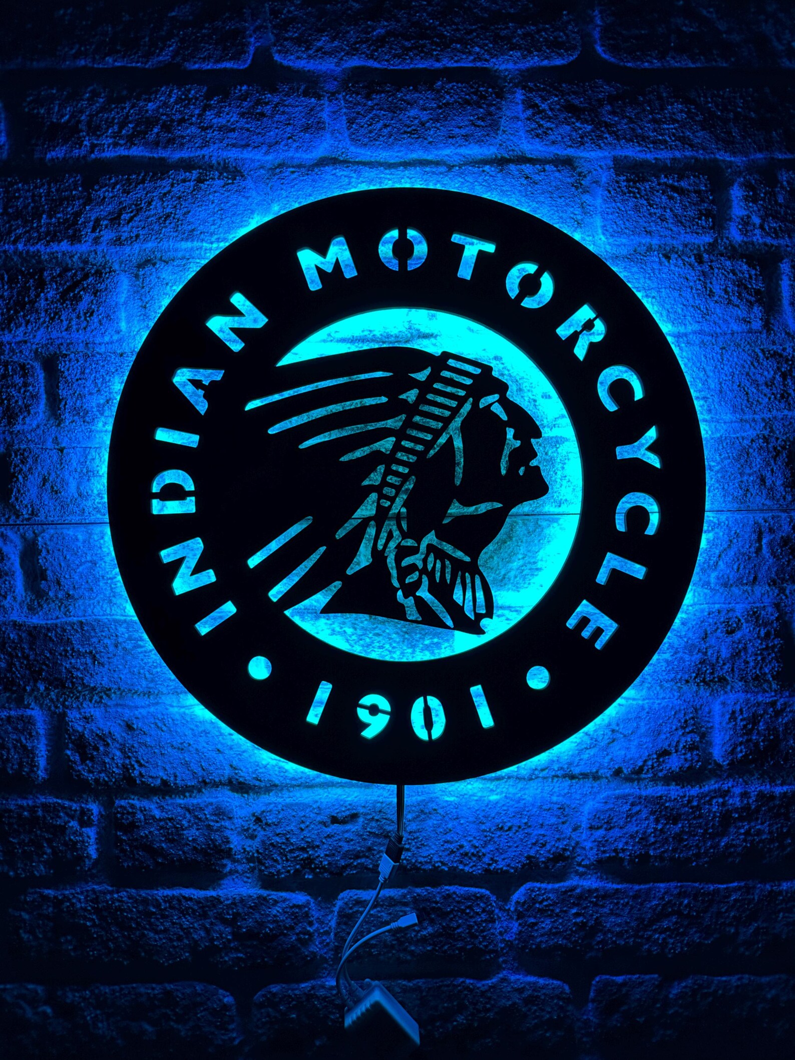 Indian Motorcycle Led Sign, Indian Motorcycle Wall Art, Indian ...
