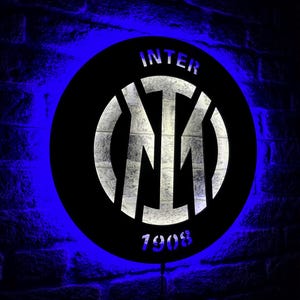 Inter Milan Led Sign, Inter Milan Wall Art, Inter Milan Wall Sign ...