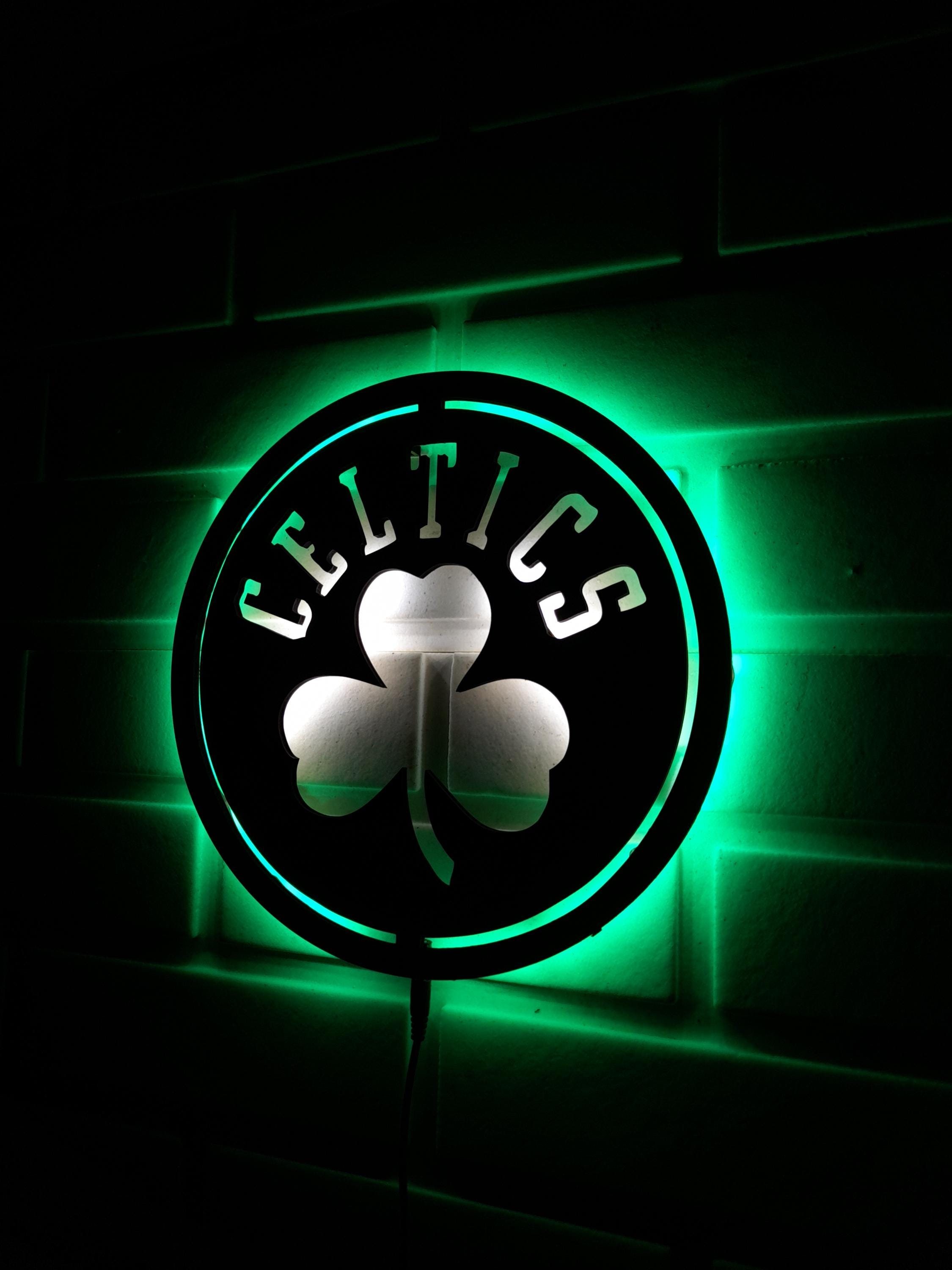 Boston Celtics Led Sign, Celtics Wall Art, Boston Celtics Wall Sign ...