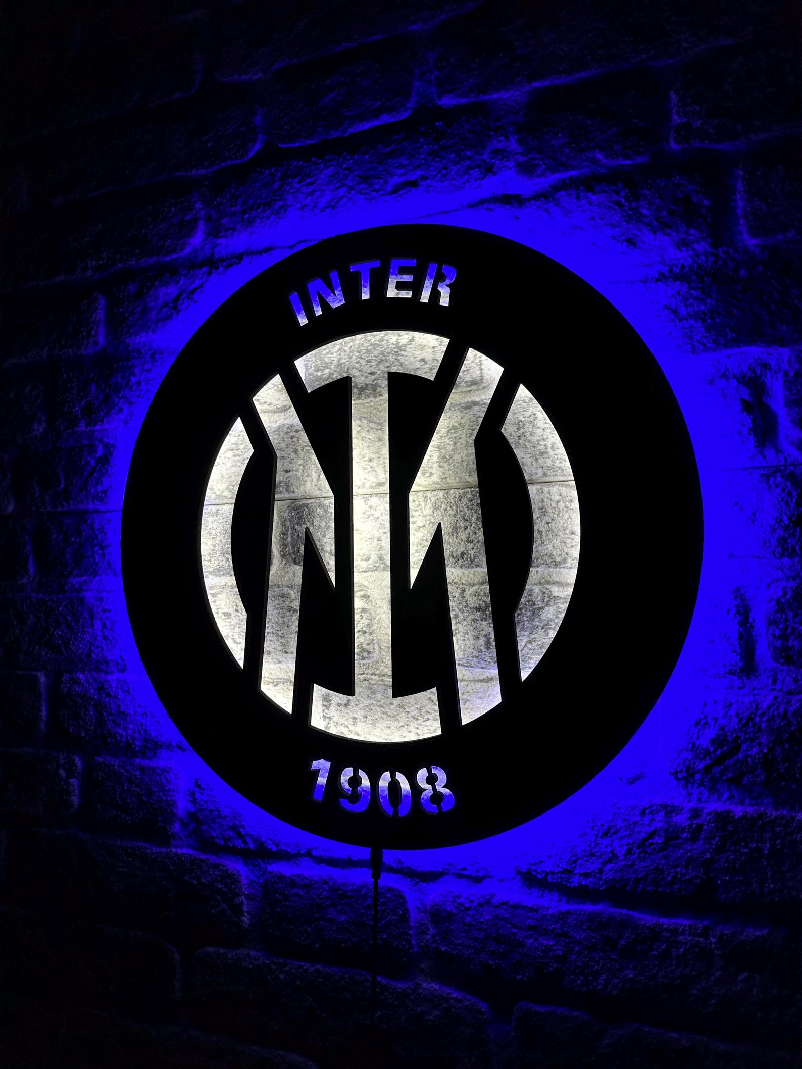 Inter Milan Led Sign, Inter Milan Wall Art, Inter Milan Wall Sign ...