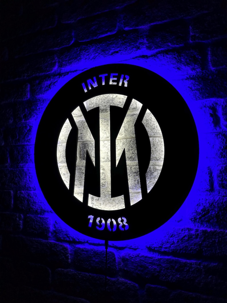 Inter Milan Led Sign, Inter Milan Wall Art, Inter Milan Wall Sign ...