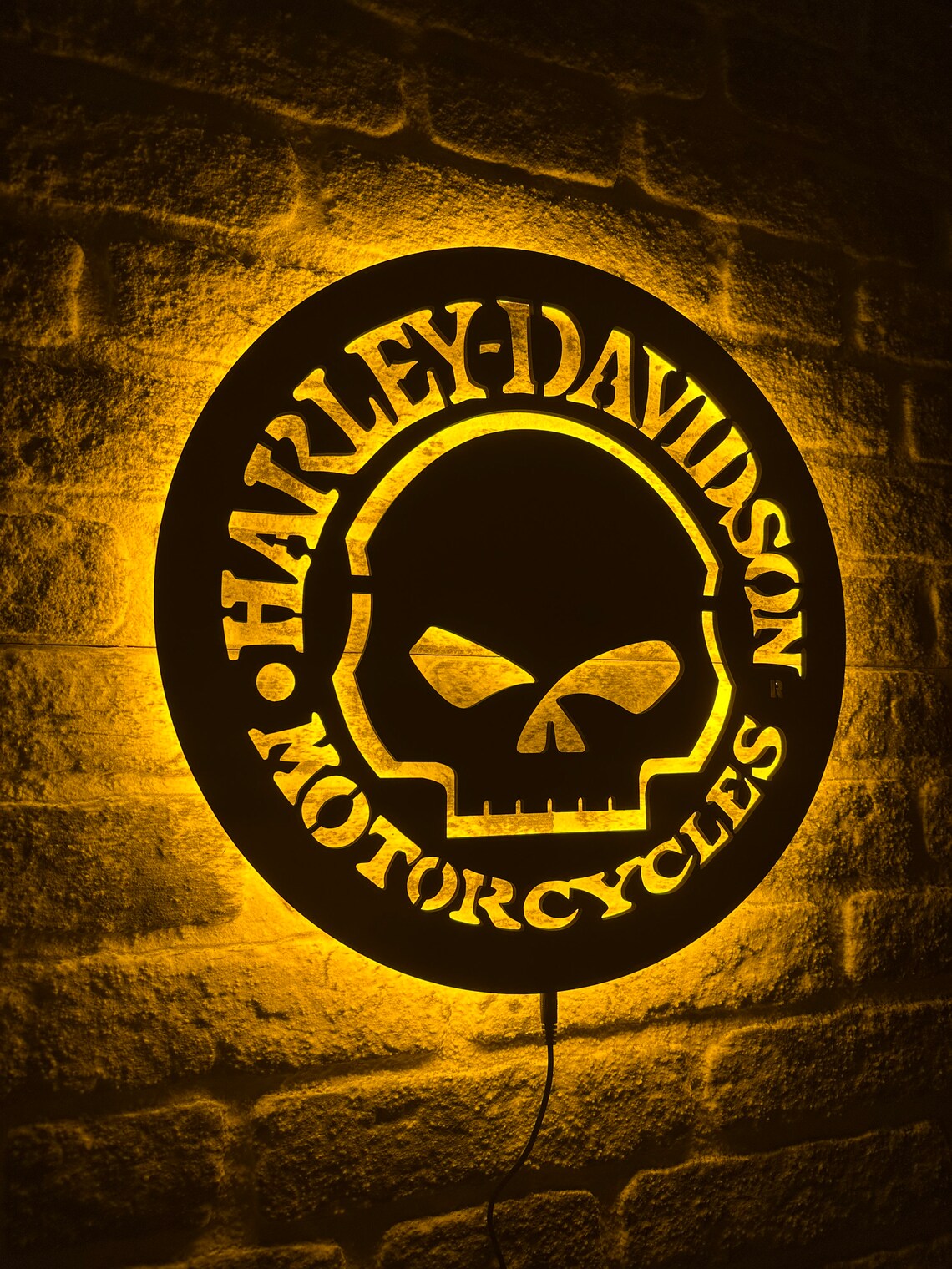 Harley Davidson Motorcycles Led Sign, Harley Davidson Wall Art, Harley ...