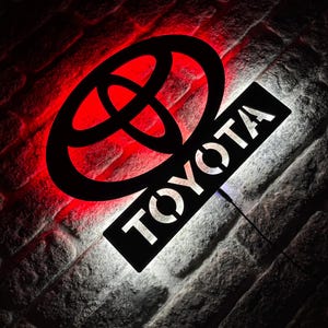 Toyota Led Sign, Toyota Wall Art, Toyota Wall Sign, Toyota Wall Decor ...