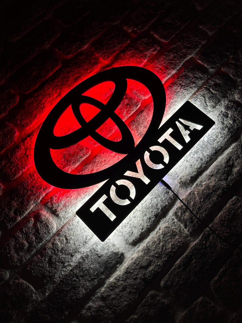 Toyota Led Sign, Toyota Wall Art, Toyota Wall Sign, Toyota Wall Decor ...