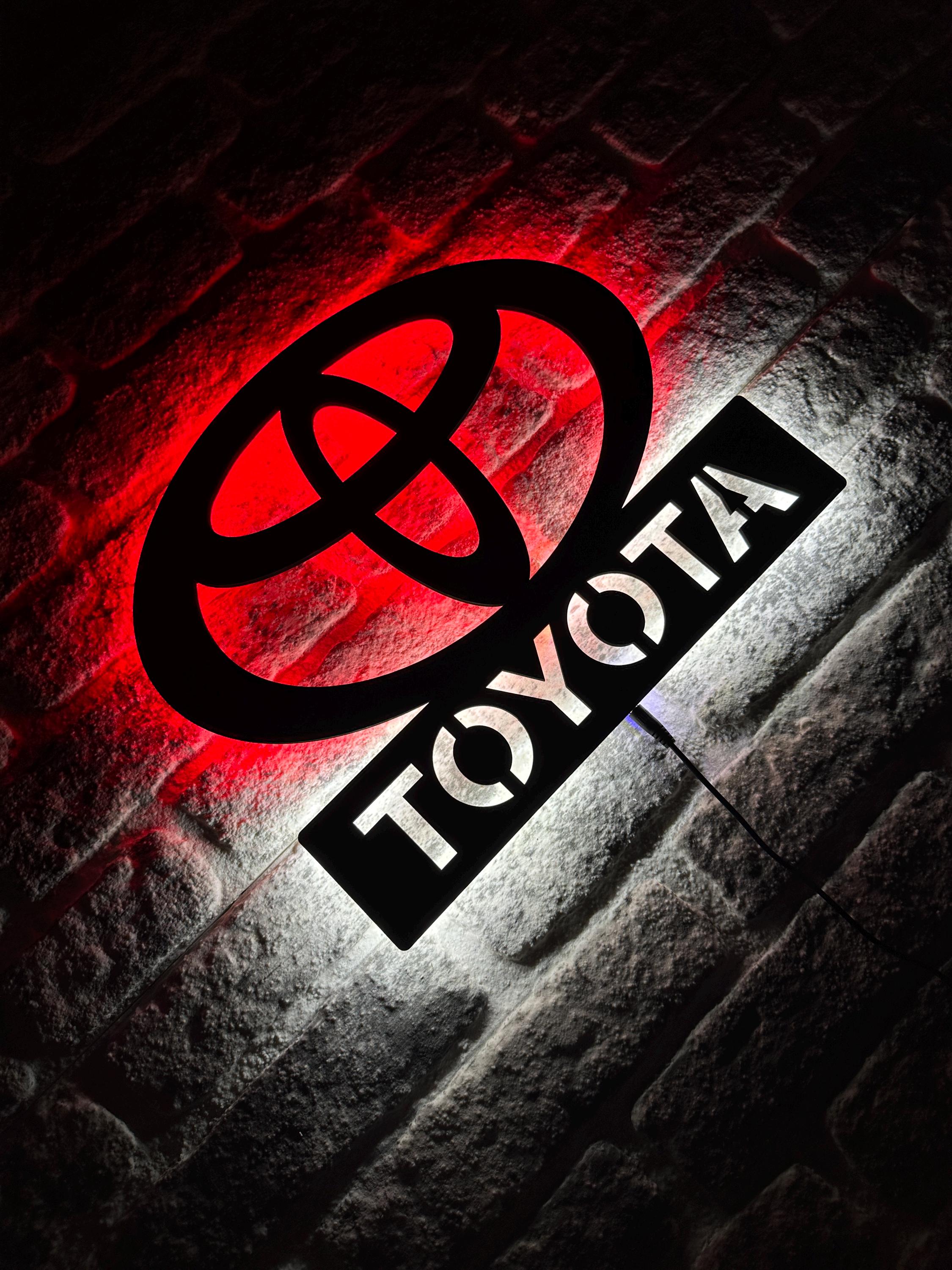 Toyota Led Sign, Toyota Wall Art, Toyota Wall Sign, Toyota Wall Decor ...