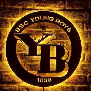BSC Young Boys Led Sign, Young Boys Wall Art, Young Boys Wall Sign ...
