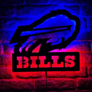 Buffalo Bills Led Sign, Buffalo Bills Wall Art, Buffalo Bills Wall Sign ...