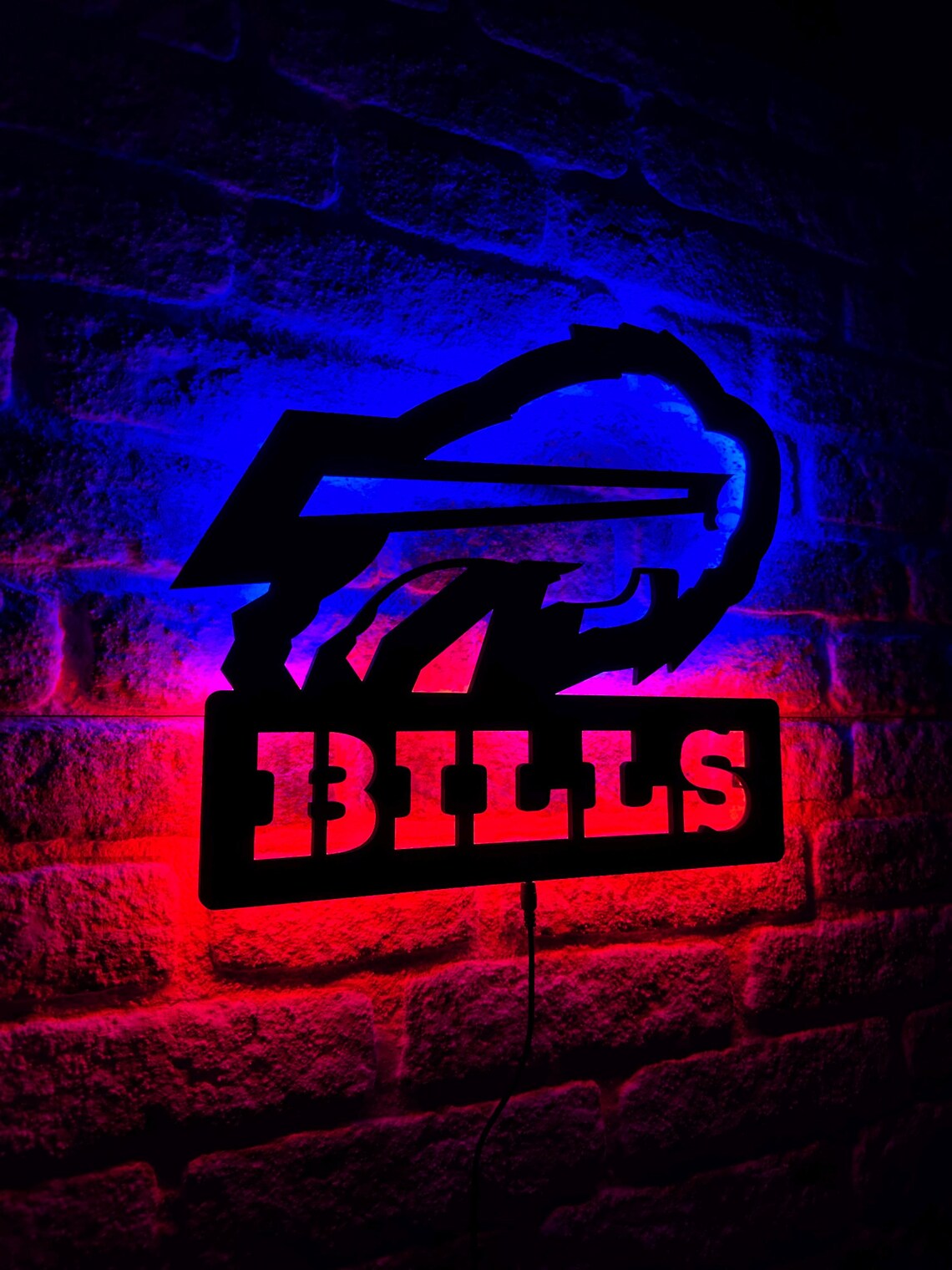 Buffalo Bills Led Sign, Buffalo Bills Wall Art, Buffalo Bills Wall Sign ...