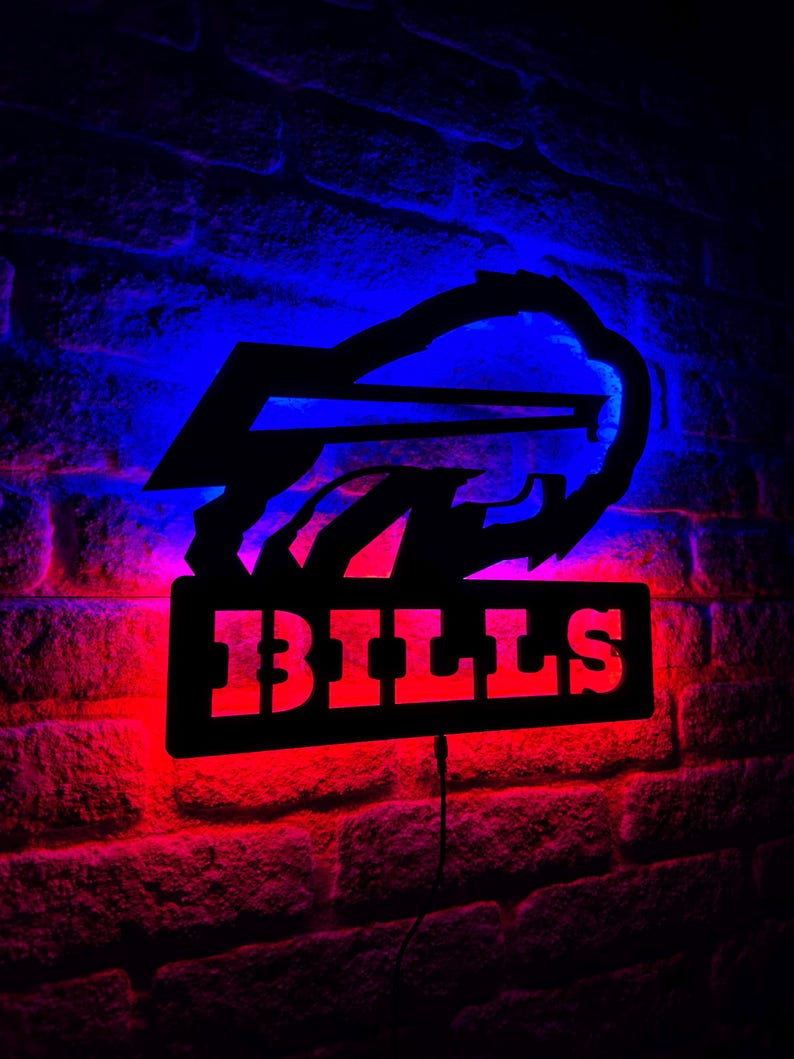 Buffalo Bills Led Sign, Buffalo Bills Wall Art, Buffalo Bills Wall Sign ...