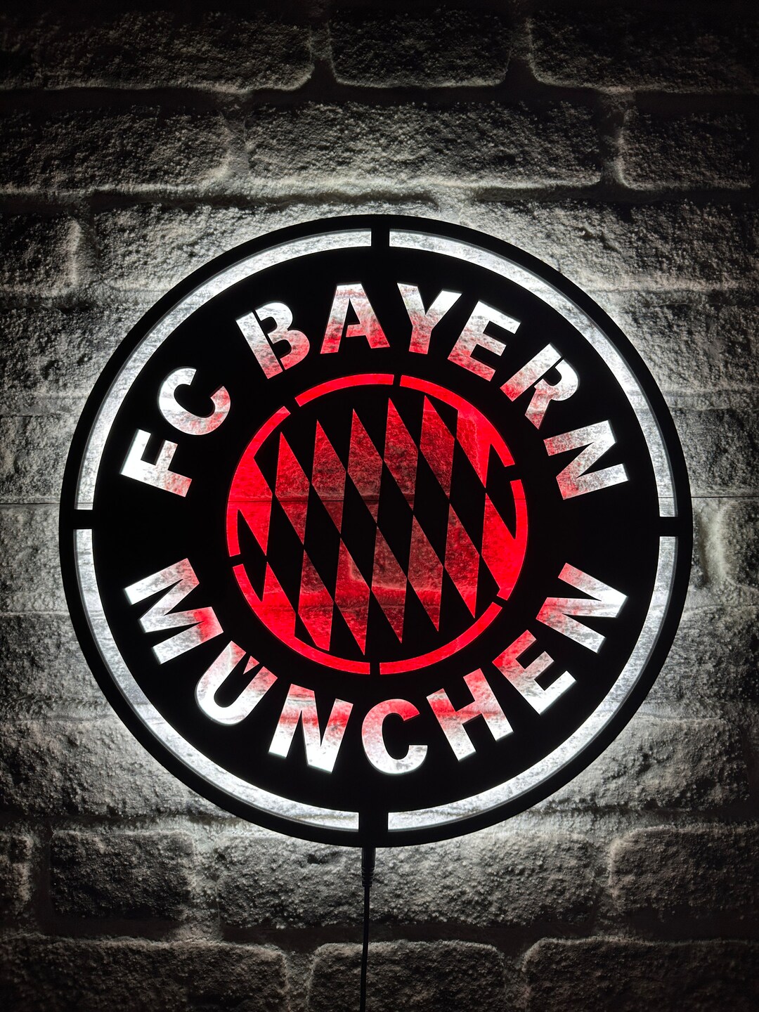 FC Bayern Munich Led Sign, Bayern Munich Wall Art, Bayern Wall Sign ...