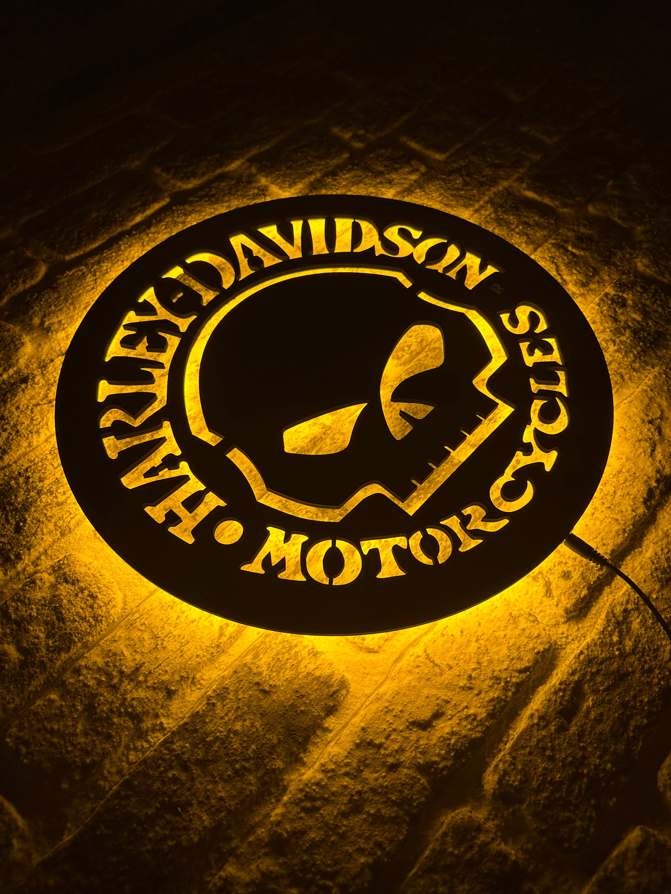 Harley Davidson Motorcycles Led Sign, Harley Davidson Wall Art, Harley ...