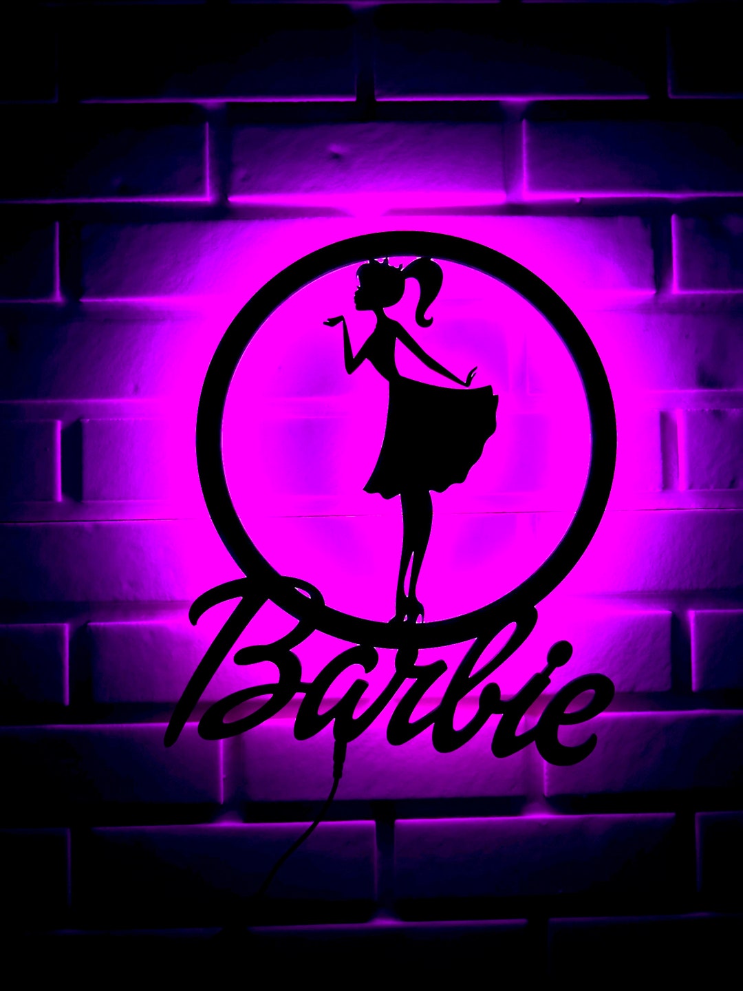Barbie Led Sign, Barbie Wall Art, Barbie Wall Sign, Barbie Wall Decor ...